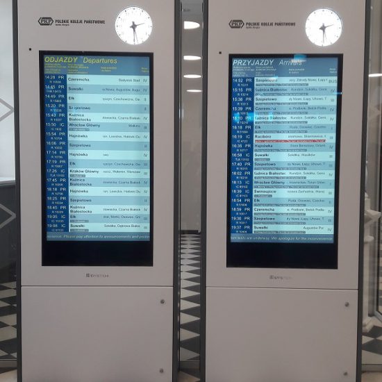 Customer Information Screens in train stations